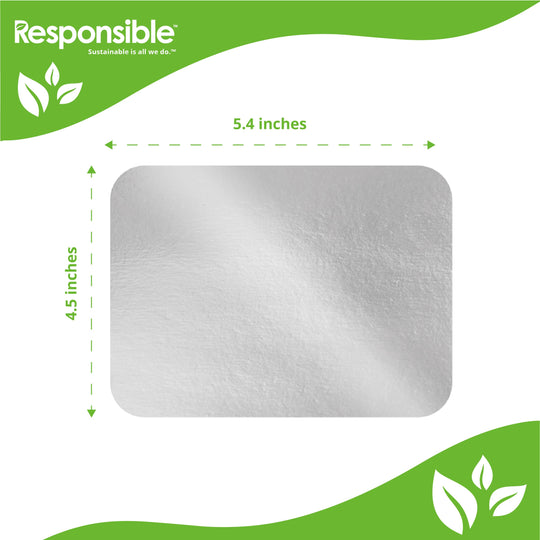 Paperboard Lids for 1 LB Aluminum Oblong Pans – Responsible Products